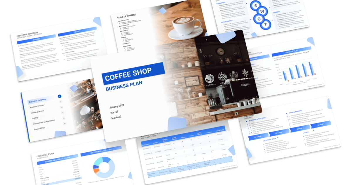 Coffee Shop Business Plan Template & PDF Example - SharpSheets
