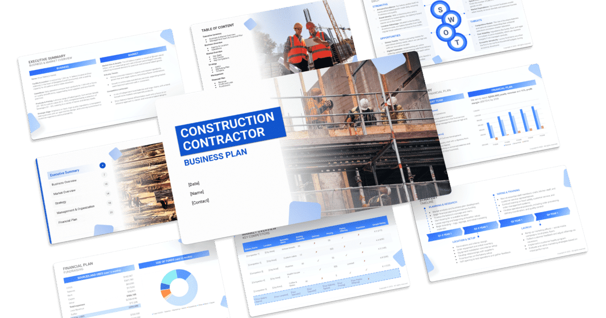 Construction Contractor Business Plan