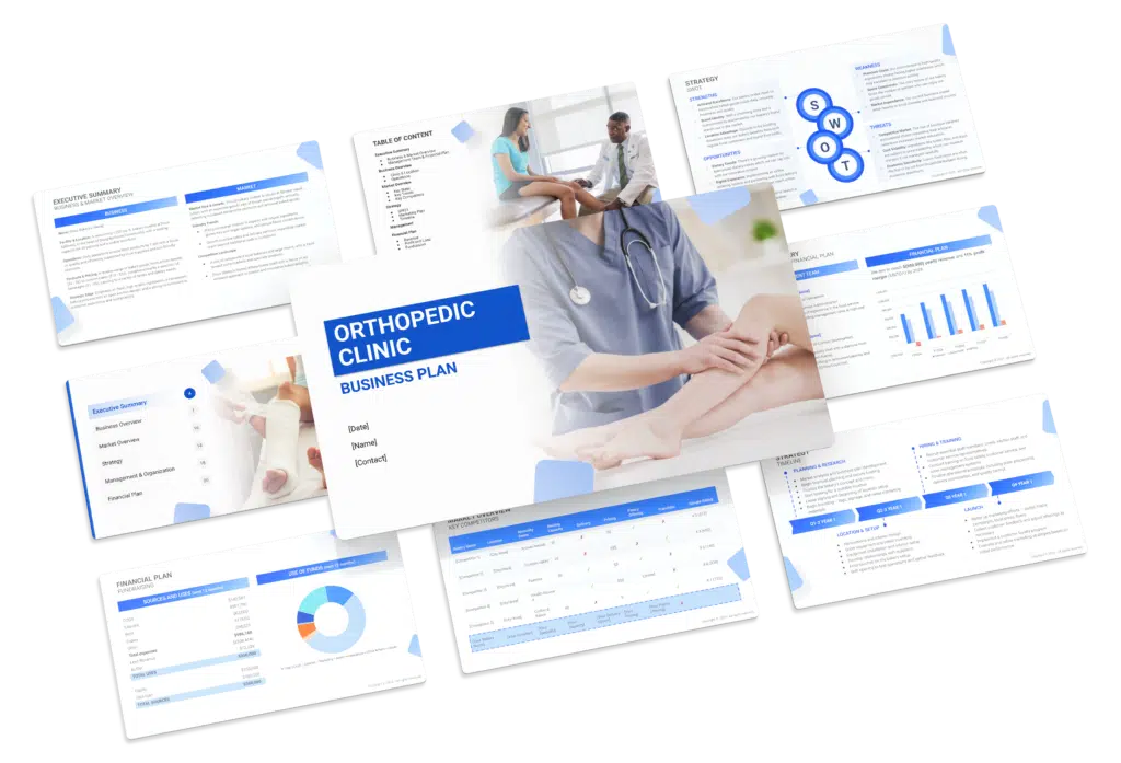 Orthopedic Clinic Business Plan PDF Example - SharpSheets
