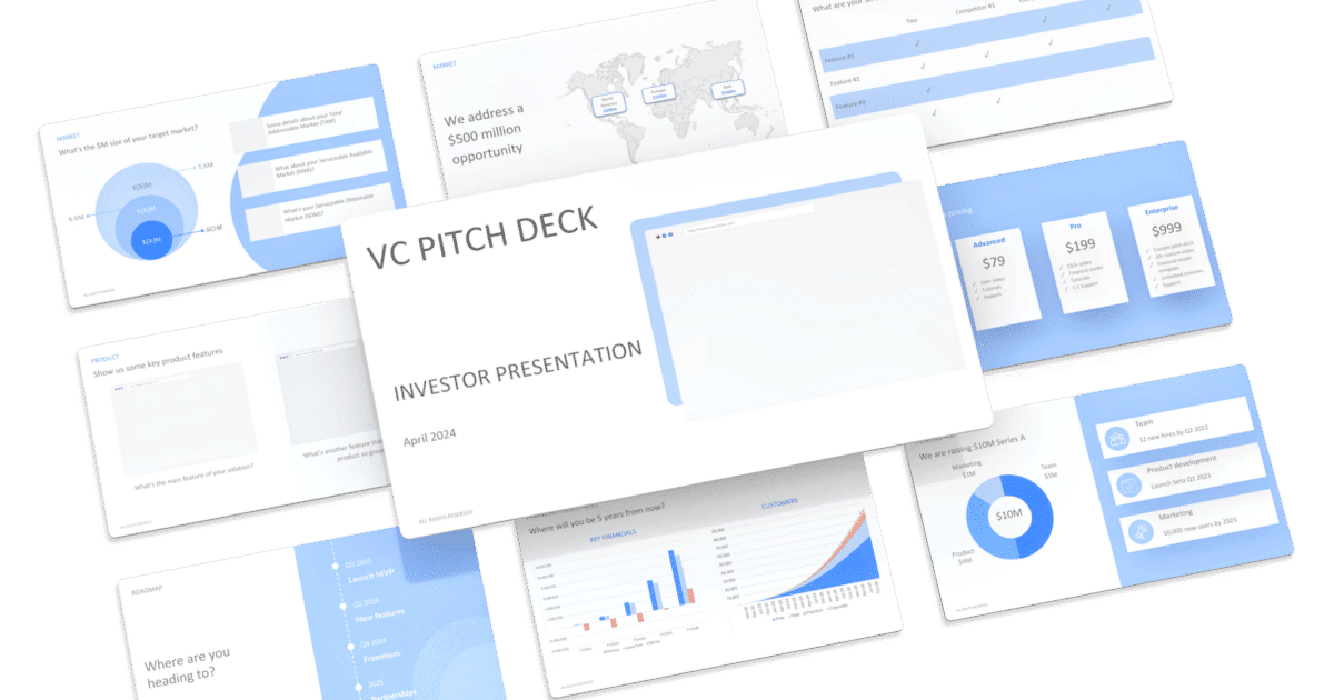 VC Pitch Deck Template - SharpSheets