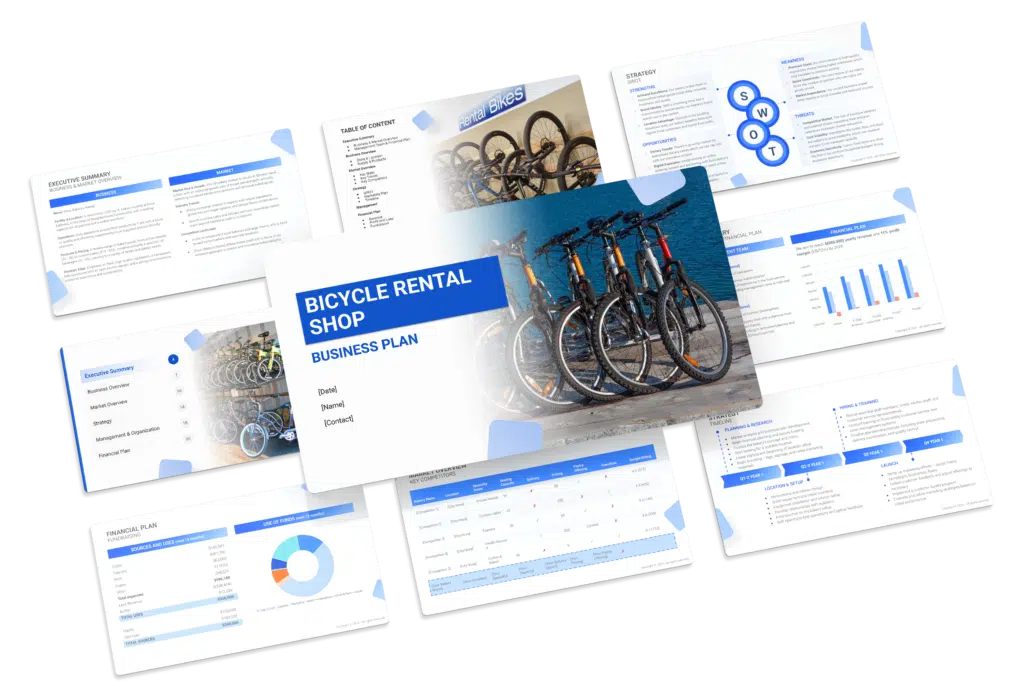SWOT Analysis for a Bicycle Rental Service (Example) - SharpSheets