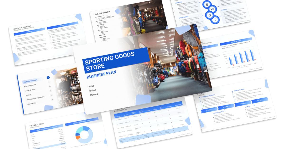 Sporting Goods Retail Store Business Plan