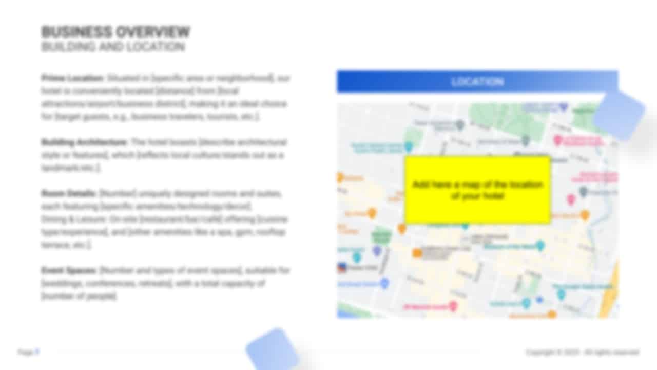 Boutique Hotel Business Plan PDF Example - SharpSheets