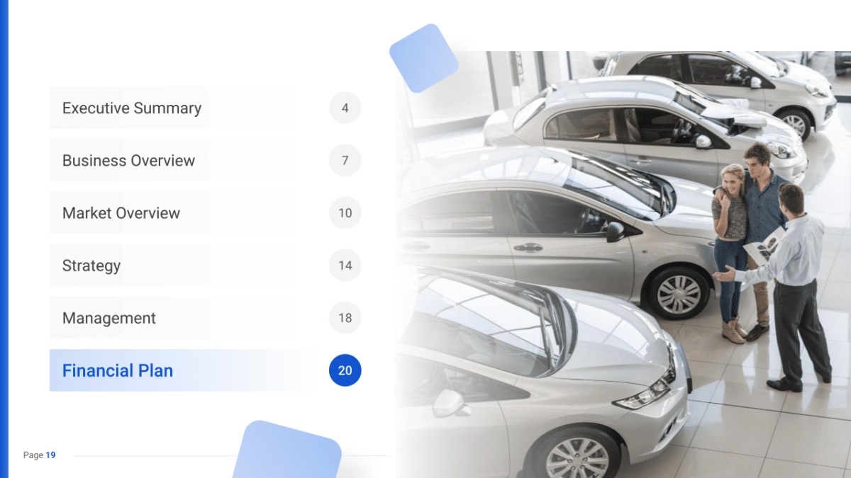 Car Dealership Business Plan PDF Example - SharpSheets