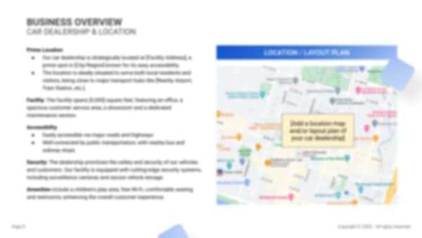 Car Dealership Business Plan PDF Example - SharpSheets