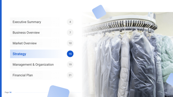 Dry Cleaning Business Plan PDF Example - SharpSheets