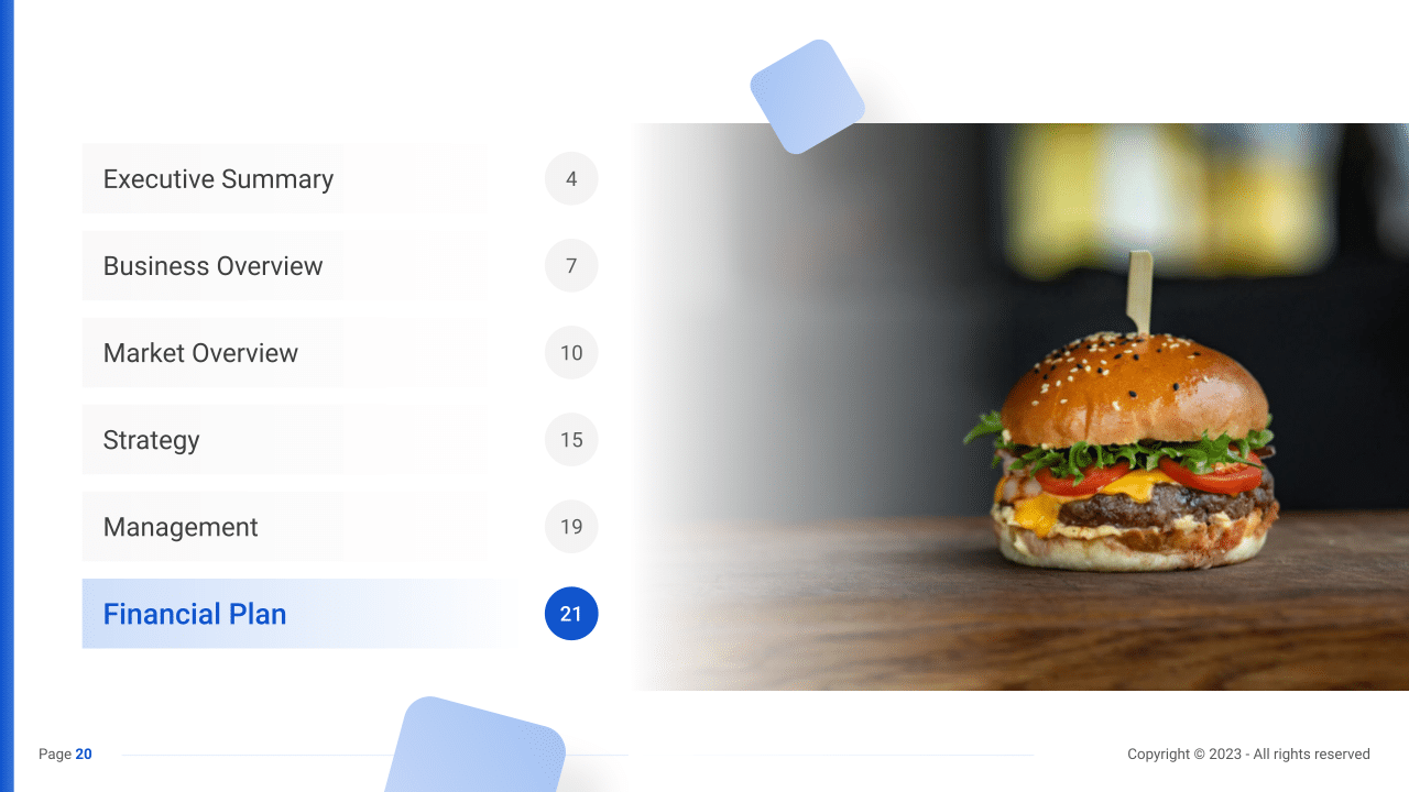 Fast Food Restaurant Business Plan PDF Example - SharpSheets