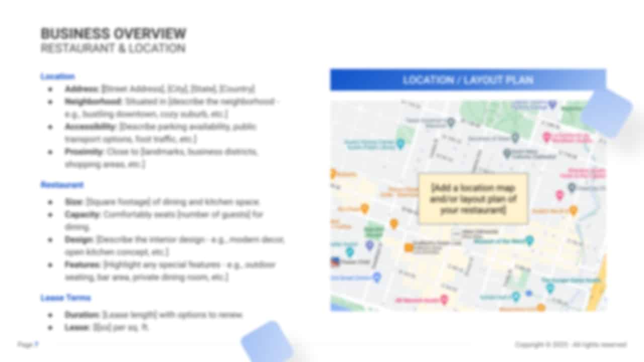 Fast Food Restaurant Business Plan PDF Example - SharpSheets