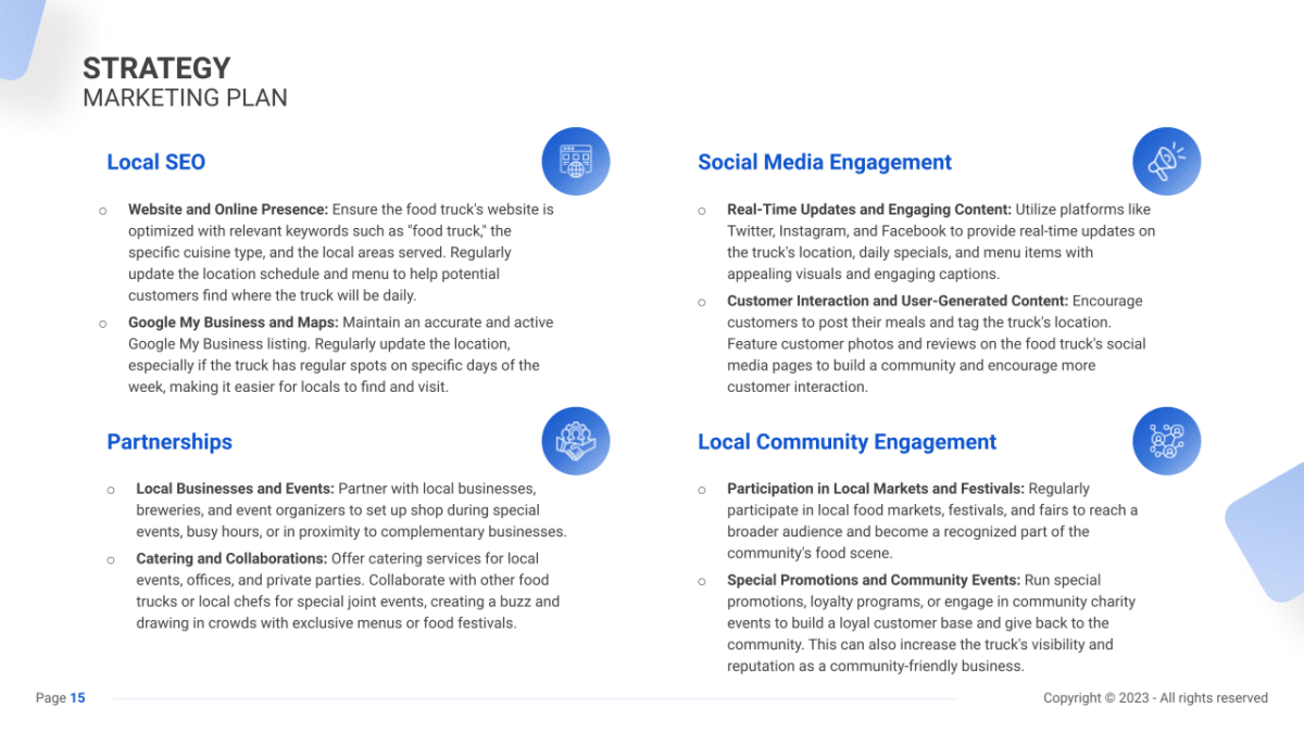 Food Truck Business Plan Template & PDF Example - SharpSheets