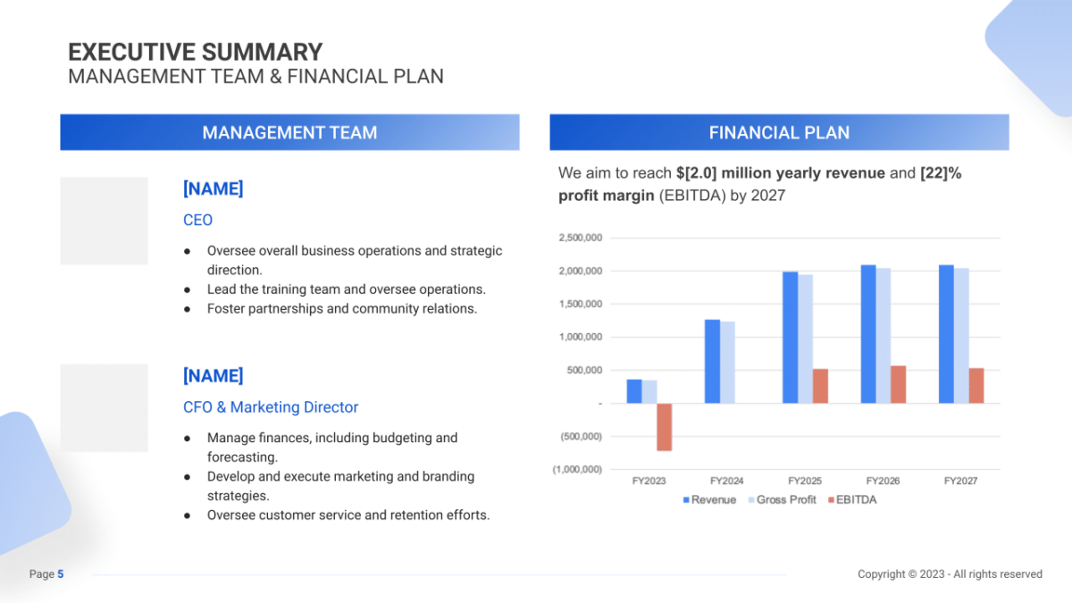 Gym Business Plan Template & PDF Example