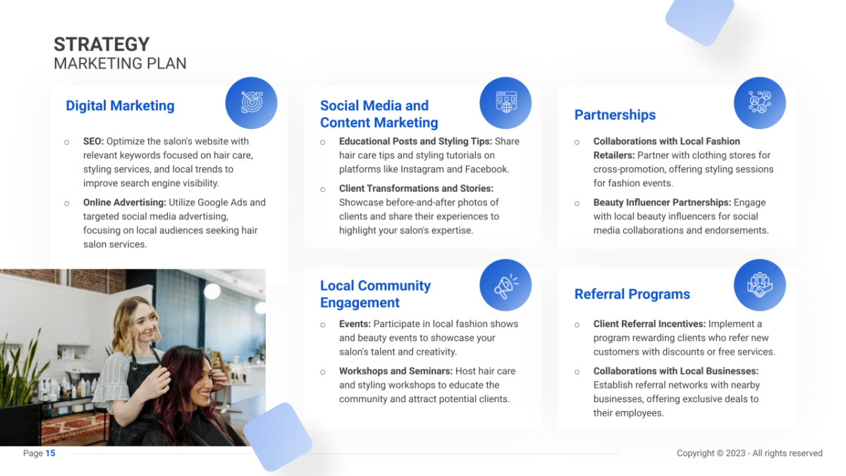 Hair Salon Business Plan Template & PDF Example - SharpSheets