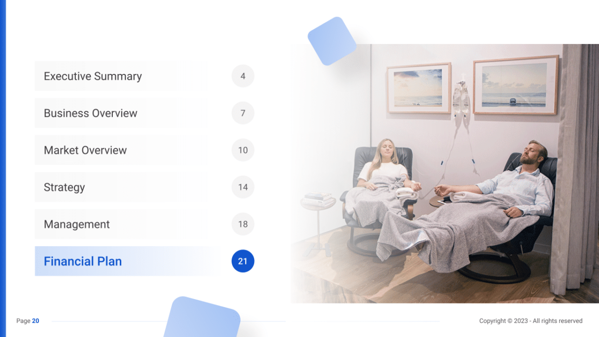 IV Therapy Clinic Business Plan Template & PDF Example - SharpSheets