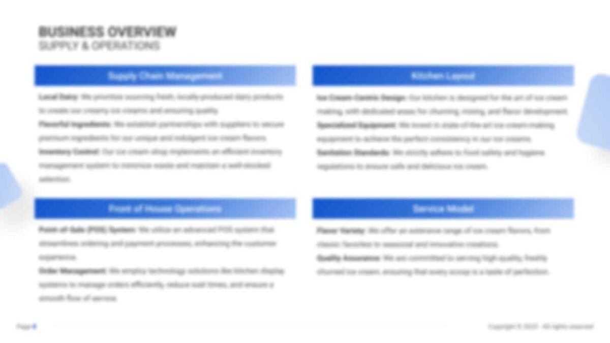 Ice Cream Shop Business Plan Template & PDF Example - SHARP