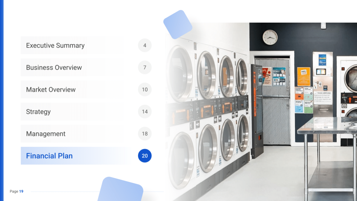 Laundromat Business Plan PDF Example - SharpSheets