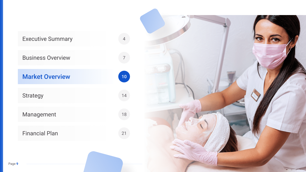 Medical Spa Business Plan Template & PDF Example - SharpSheets