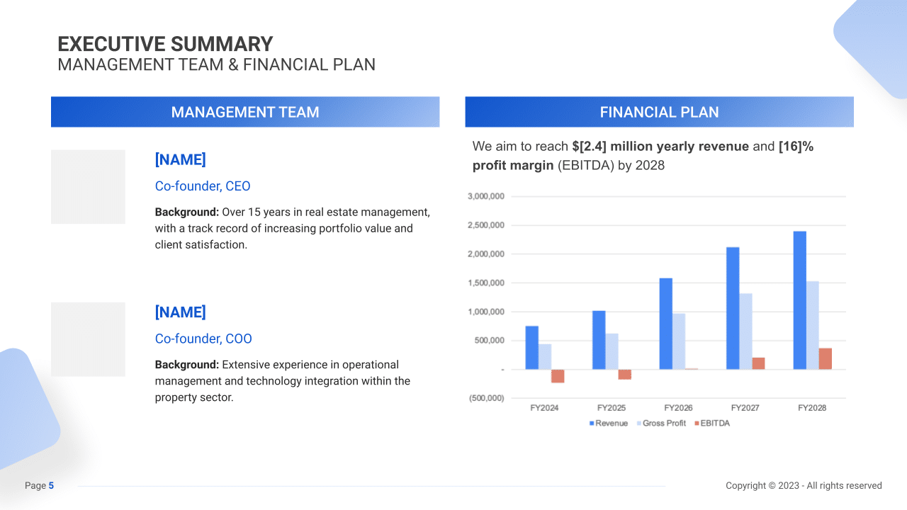 Property Management Business Plan Template & PDF Example - SharpSheets