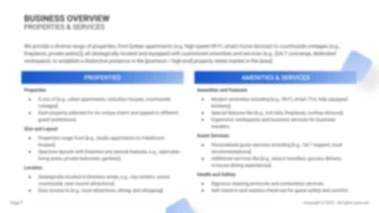 Property Management Business Plan Template & PDF Example - SharpSheets