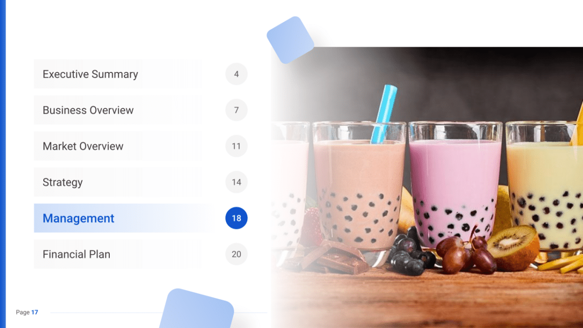 Bubble Tea Business Plan Template & PDF Example - SharpSheets