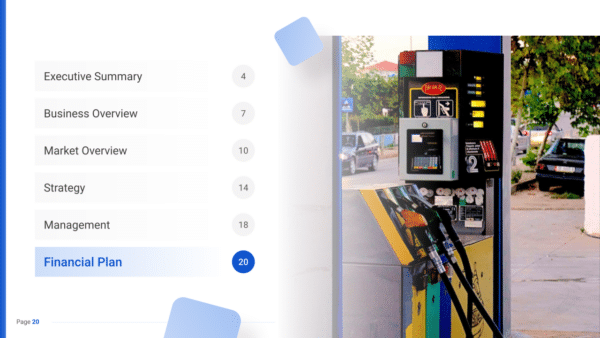 Gas Station Business Plan Template & PDF Example - SharpSheets