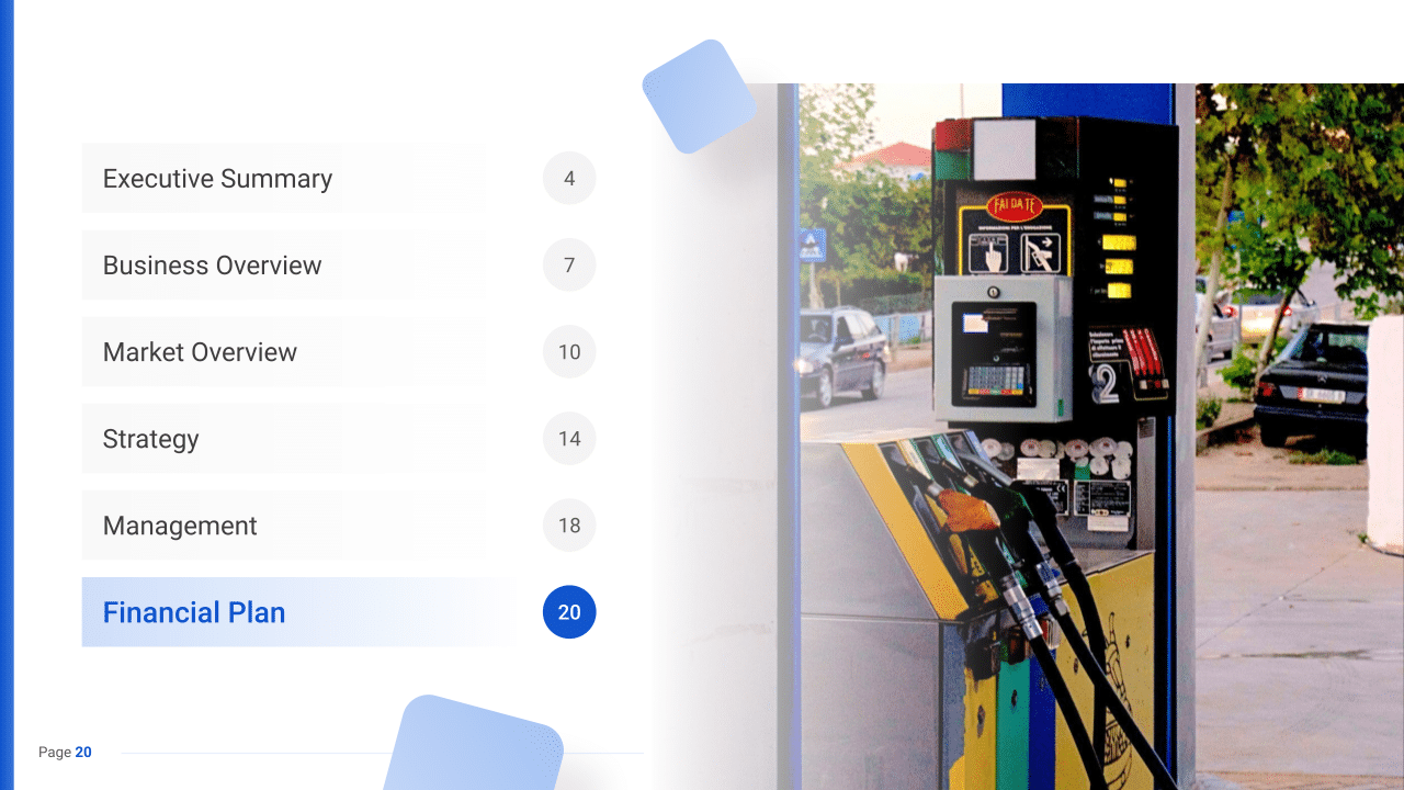 Gas Station Business Plan Template & PDF Example - SharpSheets