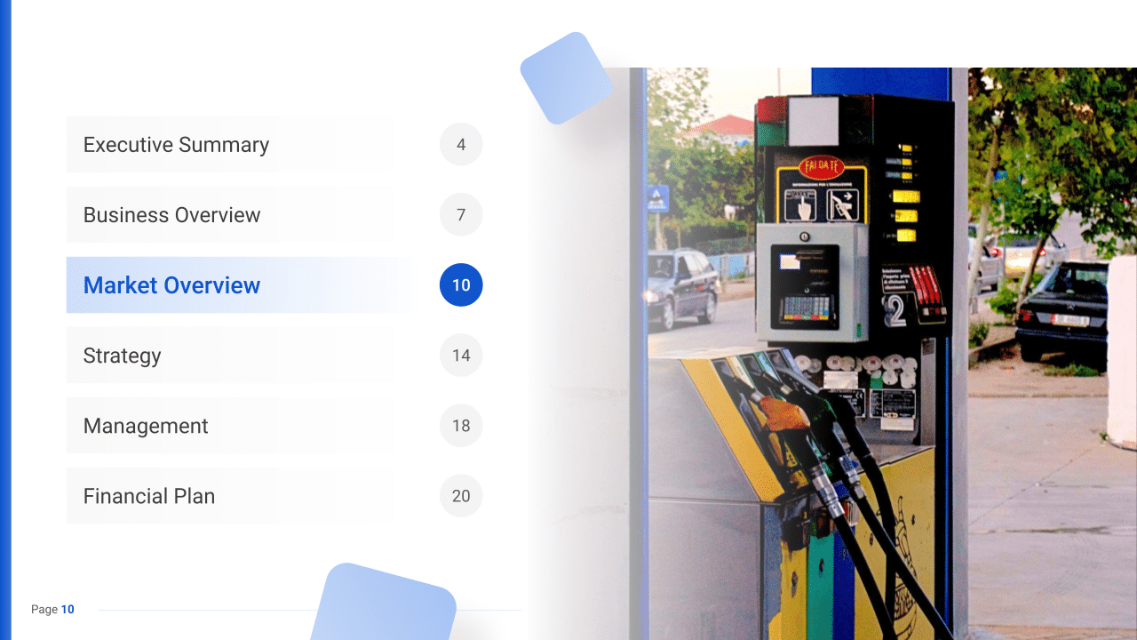Gas Station Business Plan Template & PDF Example - SharpSheets