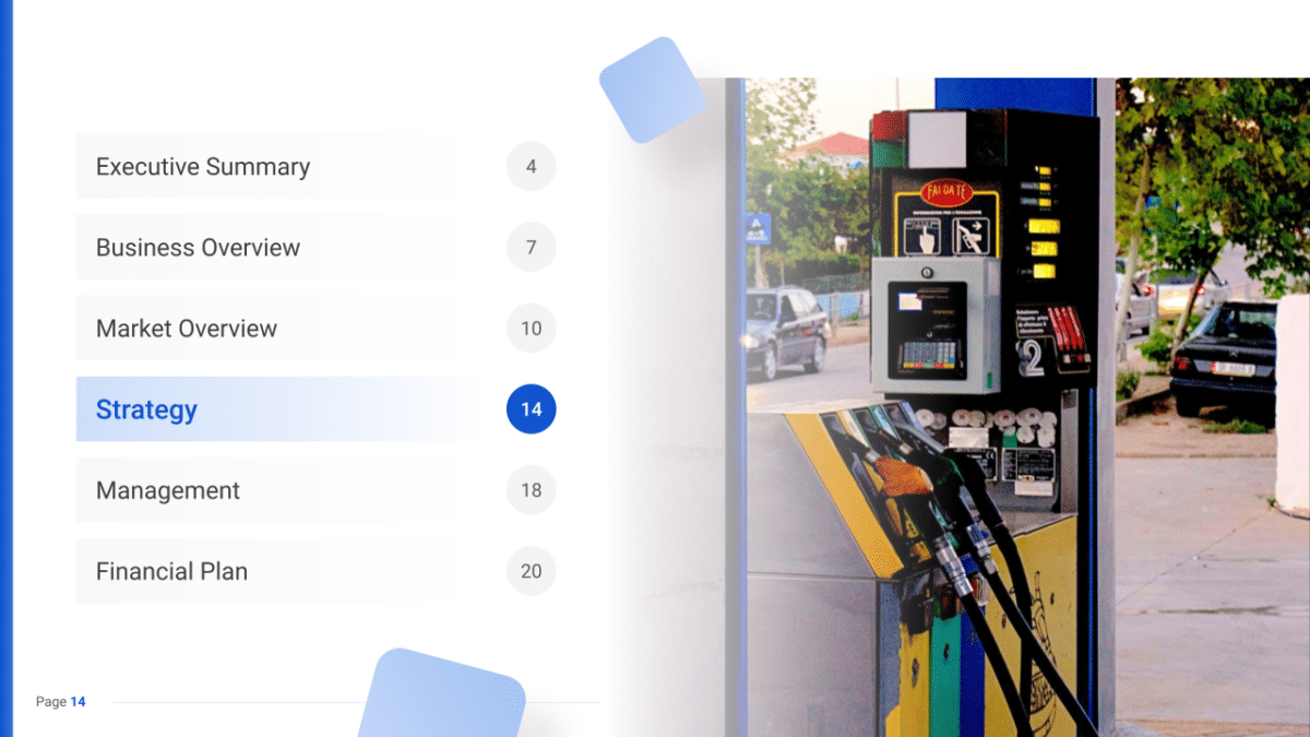 Gas Station Business Plan Template & PDF Example - SharpSheets