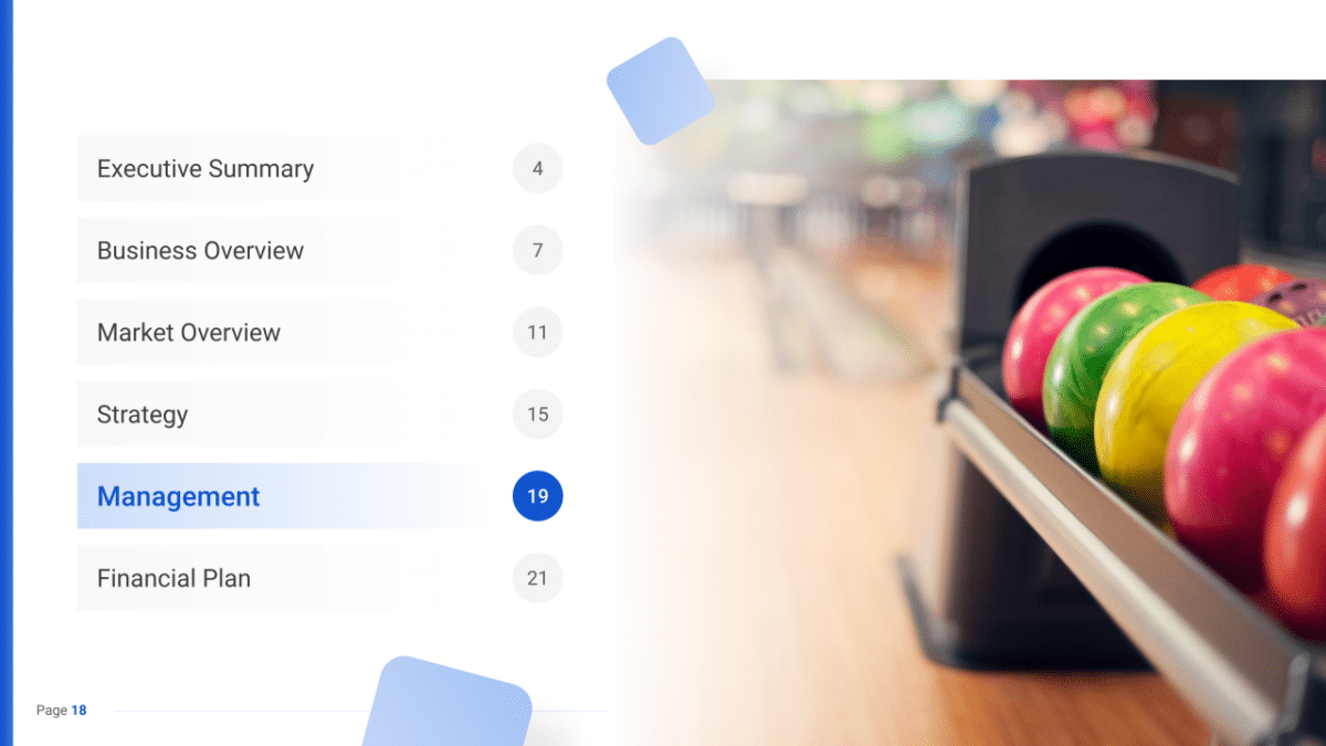 Bowling Center Business Plan PDF Example - SharpSheets
